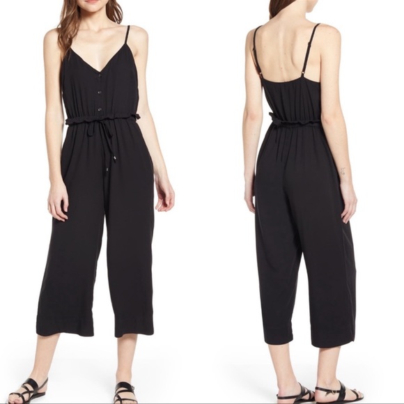 Splendid | Pants & Jumpsuits | Splendid Crosshatch Black Jumpsuit In Size Medium | Poshmark